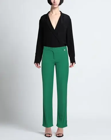 BERNA Solid Color Crepe Tailored Pants