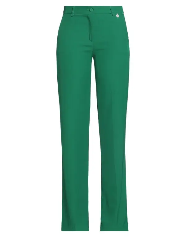 BERNA Solid Color Crepe Tailored Pants
