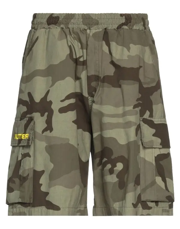 IUTER Cotton Military Cargo Shorts - Green