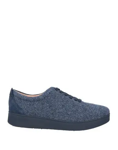 Fitflop Leather And Merino Wool Sneakers - Navy