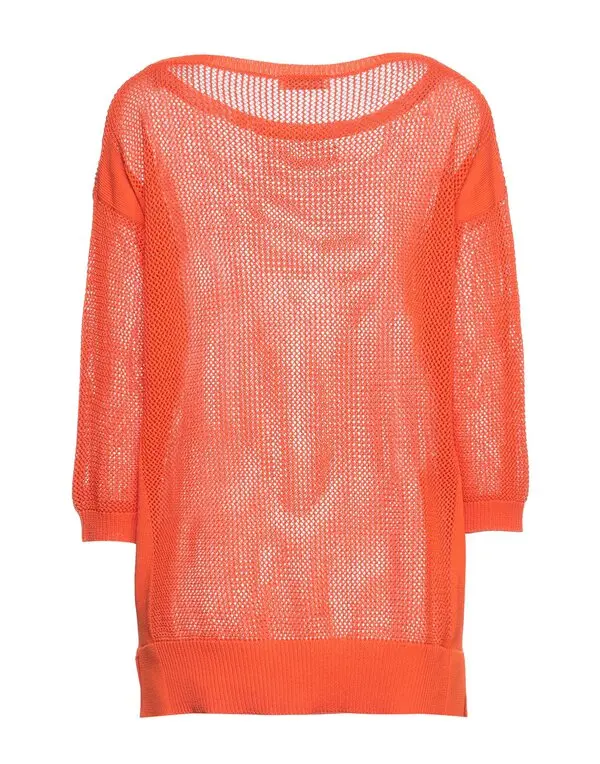 Bruno Manetti Knitted Lightweight Knit Sweater - Orange