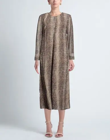 GANNI Snake Print Midi Dress