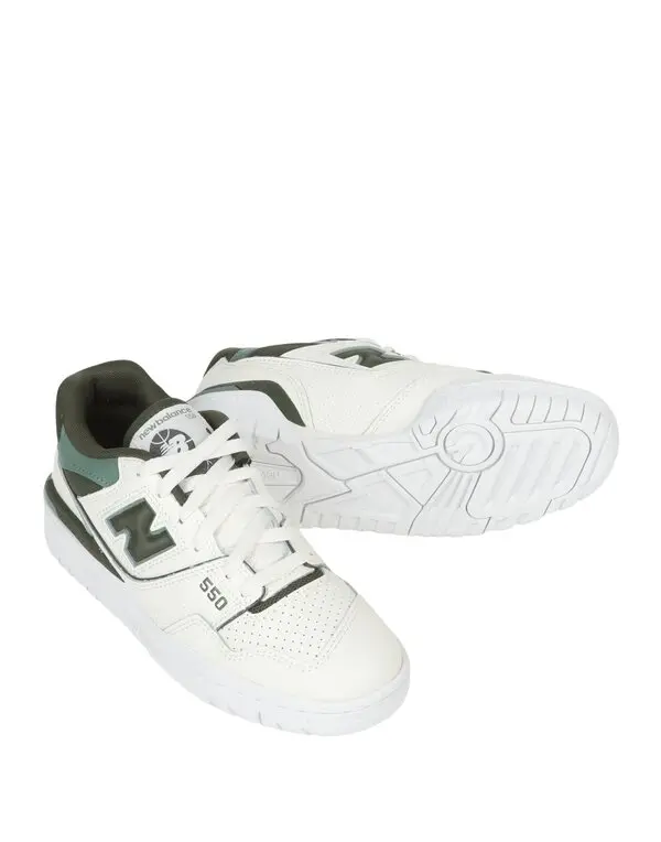 NEW BALANCE 550 Soft Leather And Techno Fabric Sneakers - Ivory