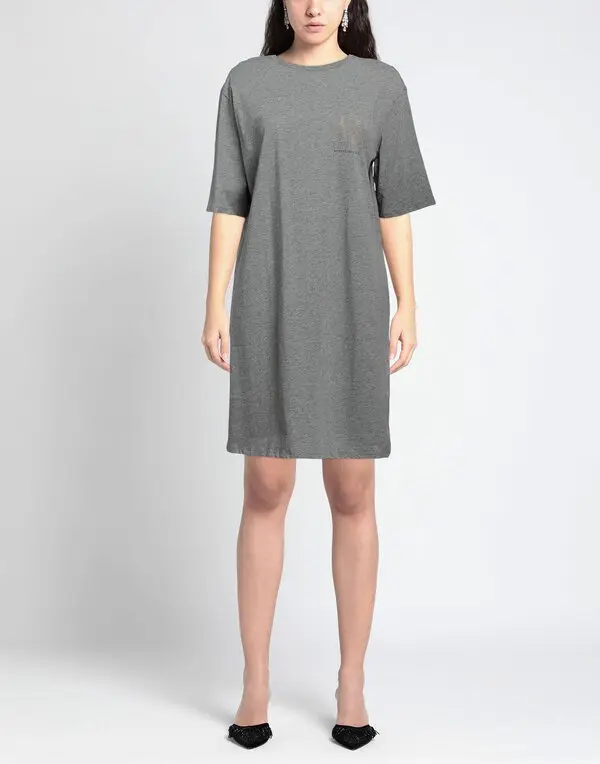 Armani Exchange Icon Period Mini Dress Cotton - Grey