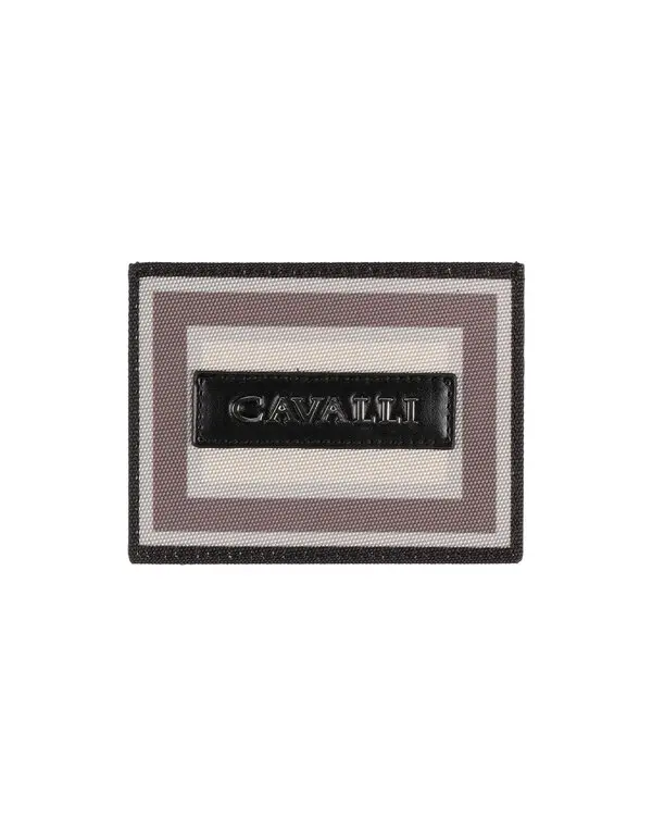 Roberto Cavalli Cardholder Polyester, Polyurethane, Cow Leather