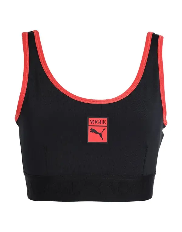 PUMA X VOGUE Bra Top Top Size Polyester, Elastane - Black