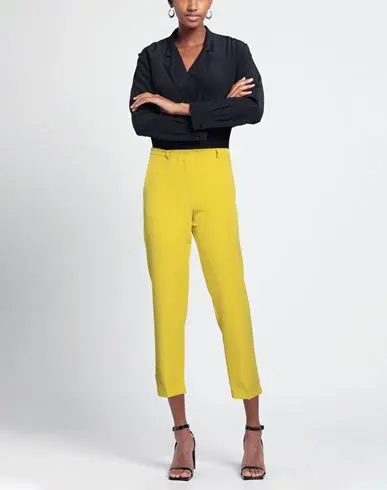 VICOLO Marigold Polyester And Elastane Cropped Pants