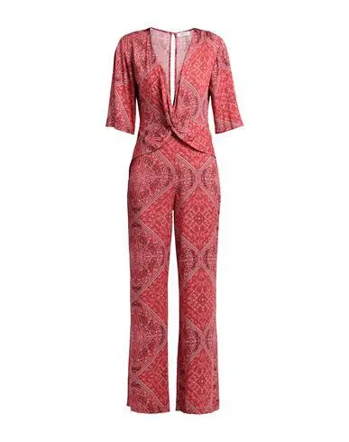 KONTATTO Paisley-print Jumpsuit - Red