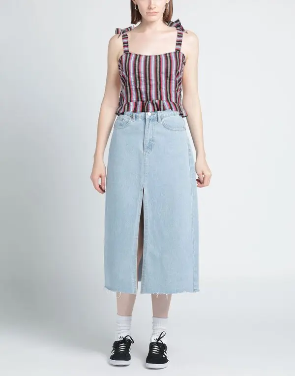 COTAZUR Striped Woven Crop Top