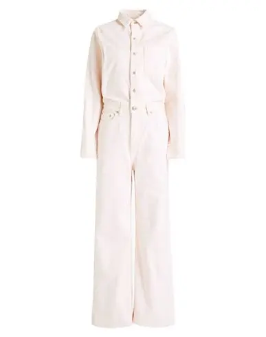 Rag & Bone Cotton Denim Jumpsuit - Pink