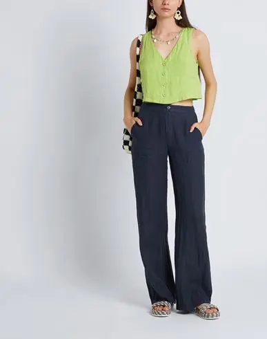 8 BY YOOX Linen High-waisted Wide Leg Pants
