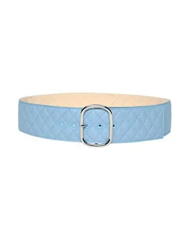 8 BY YOOX Leather Quilted Belt With Buckle - Blue