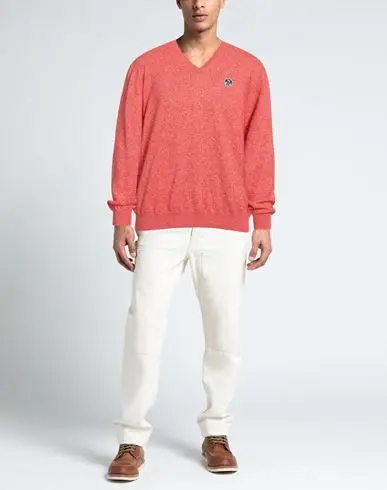 NORTH SAILS Knitted V-neck Sweater - Orange