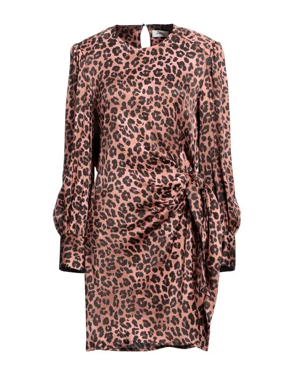 OTTOD'AME Mini Leopard-print Satin Dress - Pink