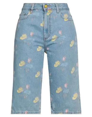 GANNI Organic Cotton Denim Floral Print Jeans