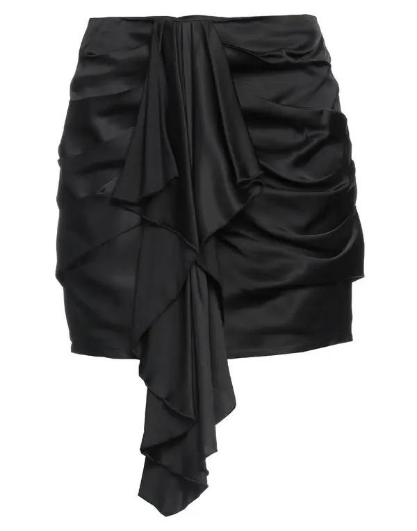 VICOLO Mini Skirt With Draped Detailing - Black