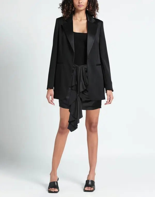 VICOLO Mini Skirt With Draped Detailing - Black