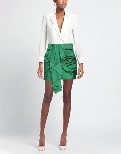 VICOLO Mini Skirt With Draped Detailing - Green