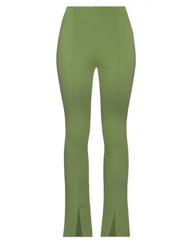 MEIMEIJ Flared Stretch Viscose Blend Pants - Green