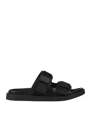 Emporio Armani Sandals Size Soft Leather, Textile Fibers - Black