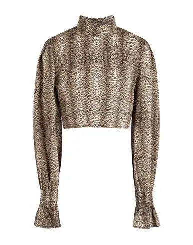 8 BY YOOX Leopard-print Cotton Crop Top