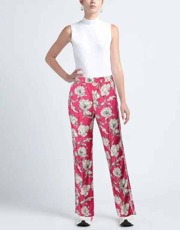 SEVENTY VENEZIA Floral Jacquard Pants - Magenta