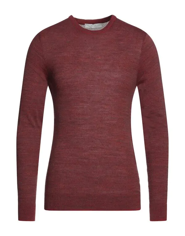 VNECK Sweater In Wool, Viscose, And Acrylic - Red