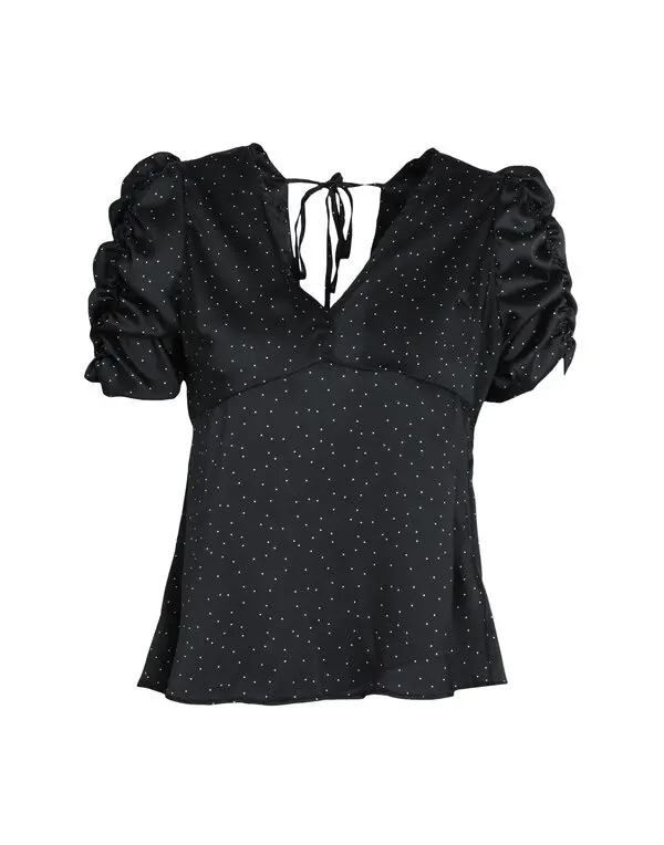 Topshop Peplum Polka-dot Top