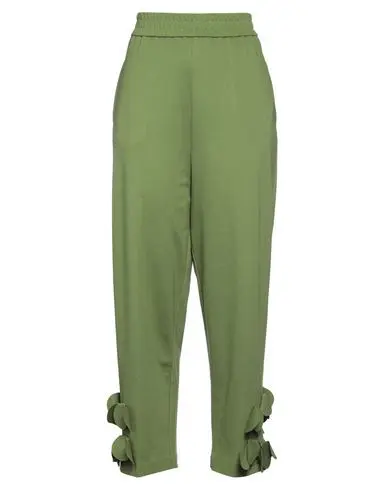 MEIMEIJ Tailored Light Viscose Blend Pants With Floral Appliqués