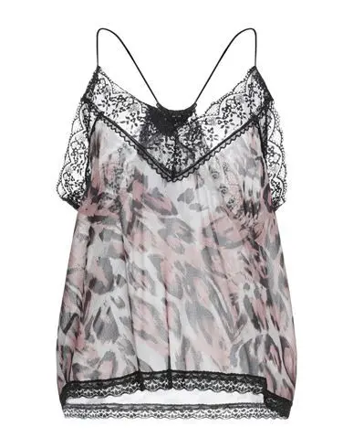 NGHTBRD Lace-trimmed Chiffon Top