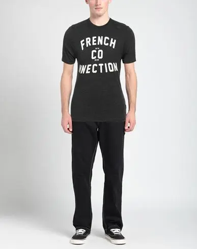 French Connection T-shirt Charcoal Size Cotton, Polyester