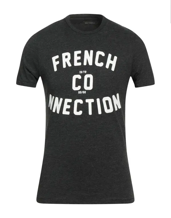 French Connection T-shirt Charcoal Size Cotton, Polyester