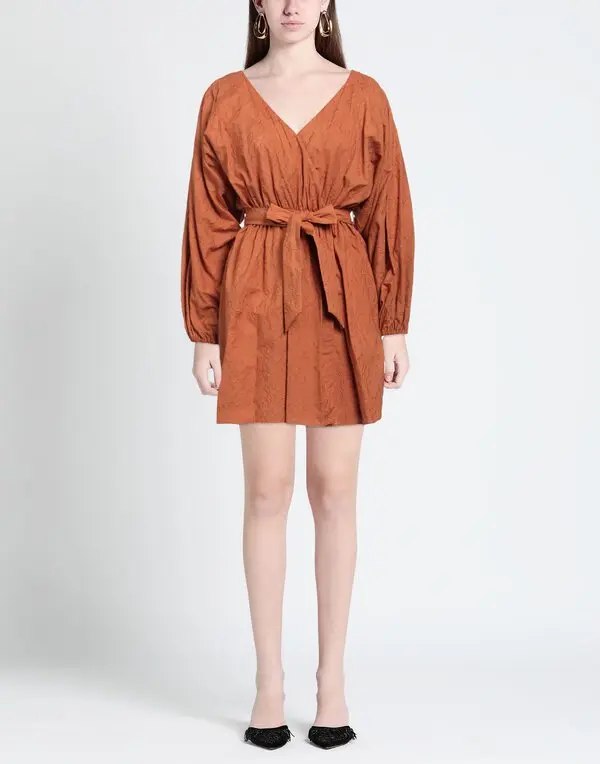MANILA GRACE Mini Dress - Camel