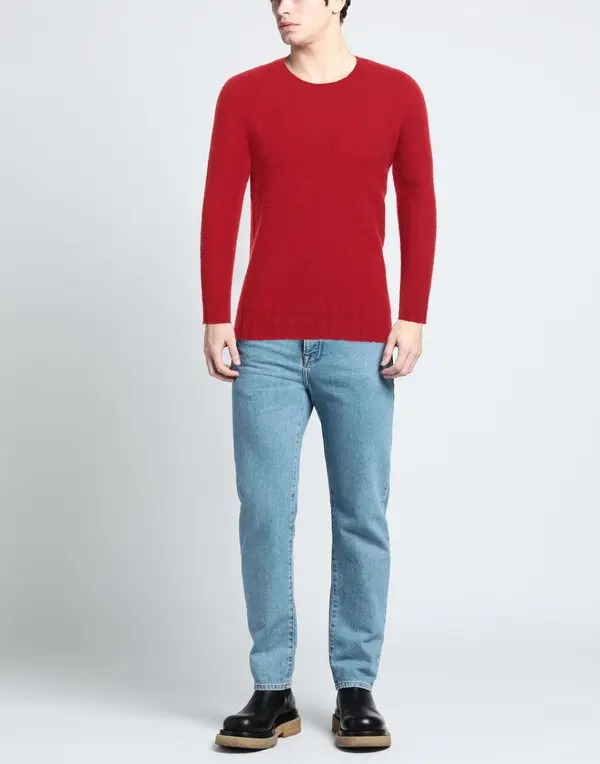 Alpha Studio Wool Crewneck Sweater - Red