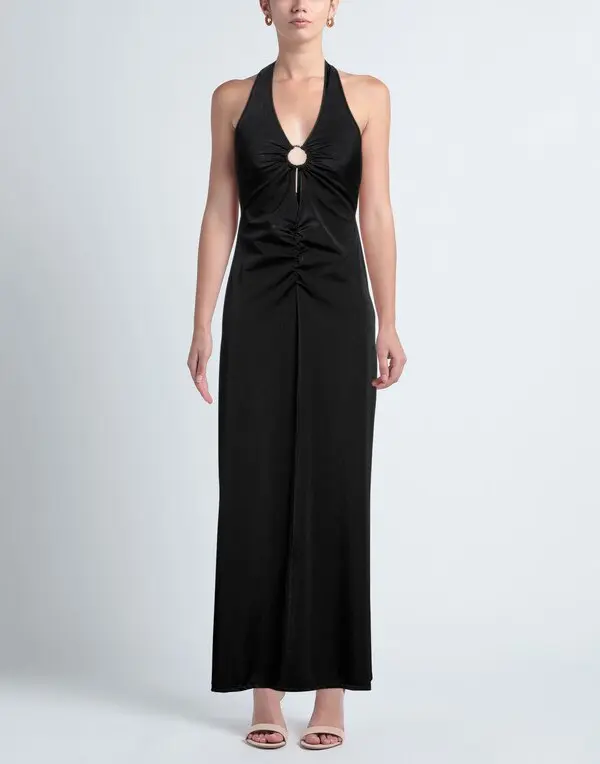 4GIVENESS Maxi Dress With Metal Appliqués - Black