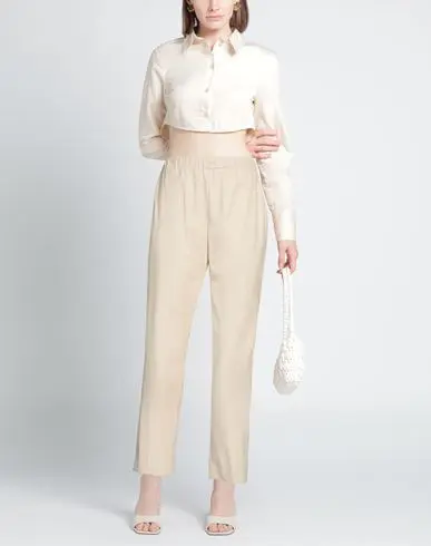 SUOLI Solid Straight-leg Pants - White