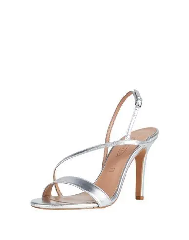 BIANCA DI Soft Leather Sandals - Silver