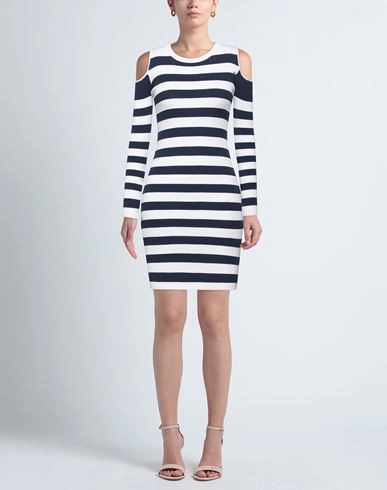 KONTATTO Ribbed Knit Mini Dress - Blue