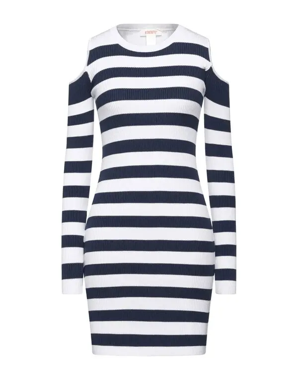 KONTATTO Ribbed Knit Mini Dress - Blue