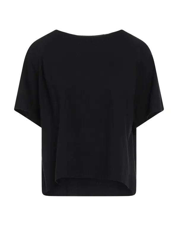 BELLWOOD Knitted Short Sleeve Top - Black