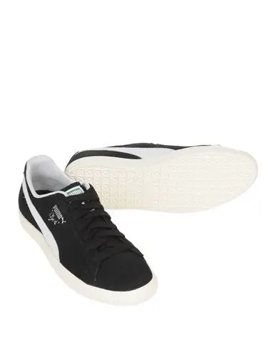 PUMA Clyde Hairy Suede Sneakers - Black