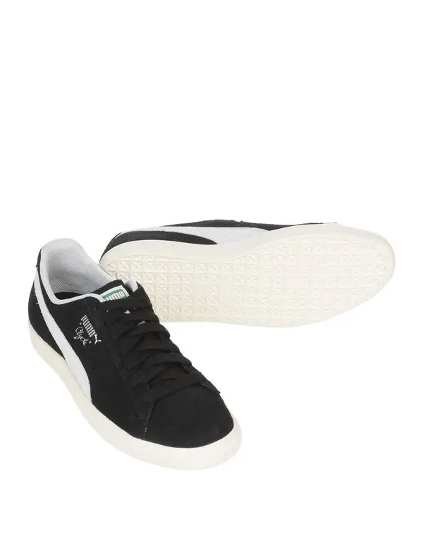 PUMA Clyde Hairy Suede Sneakers - Black