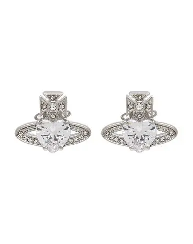 VIVIENNE WESTWOOD Earrings Brass Cubic Zirconia - Silver