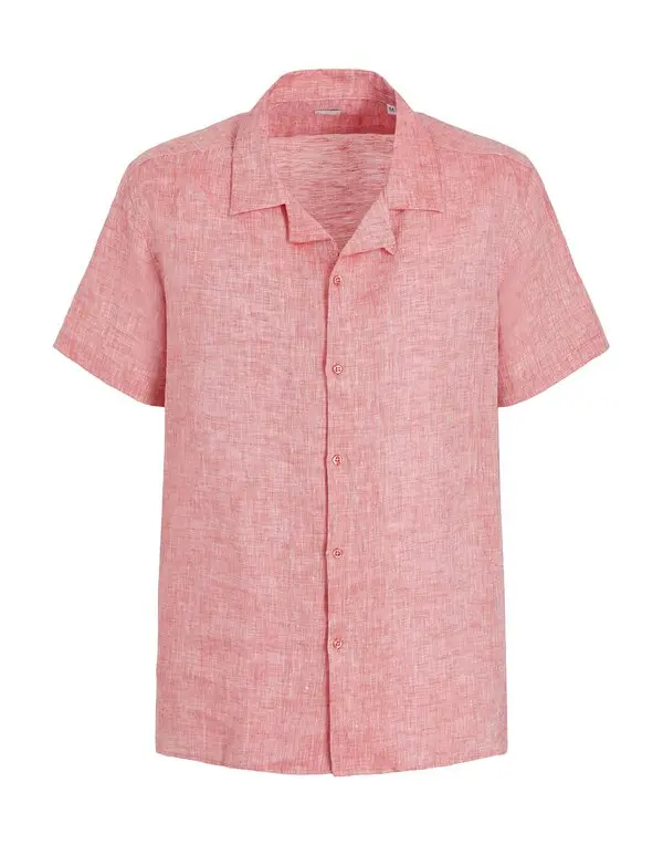 8 BY YOOX Linen Camp-collar S/sleeve Shirt Shirt Size Linen
