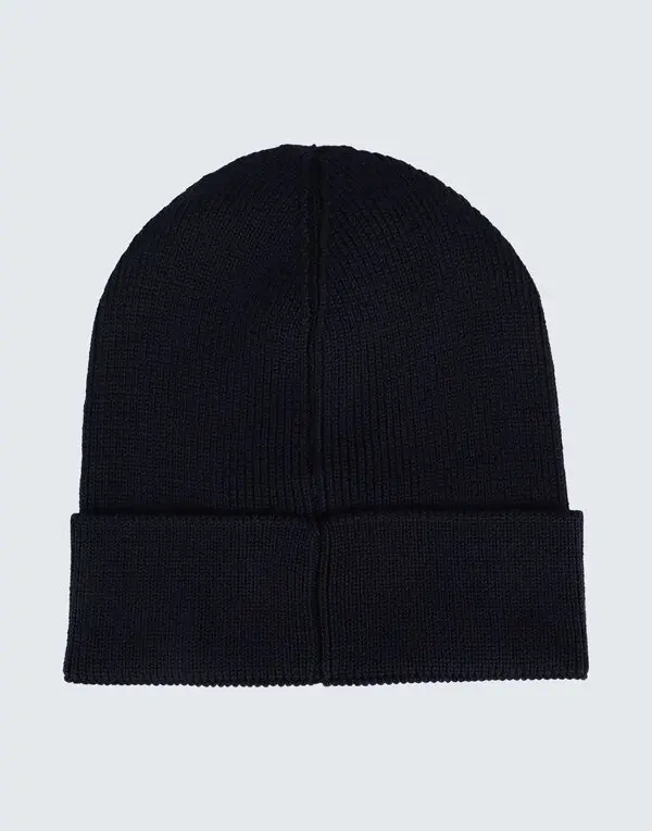 BOSS Polyacrylic Virgin Wool Beanie - Navy