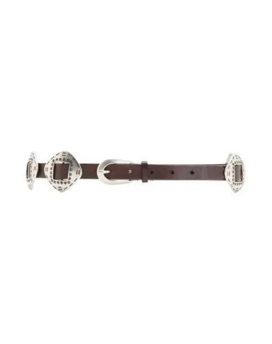 8 BY YOOX Leather Belt With Medal Embellishments - Brown