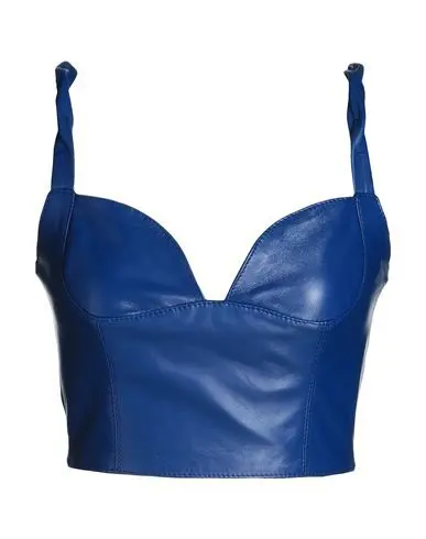 8 BY YOOX Leather Bralette Top - Blue