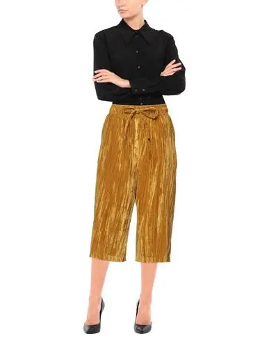 SOUVENIR Straight-leg Cropped Pants - Yellow