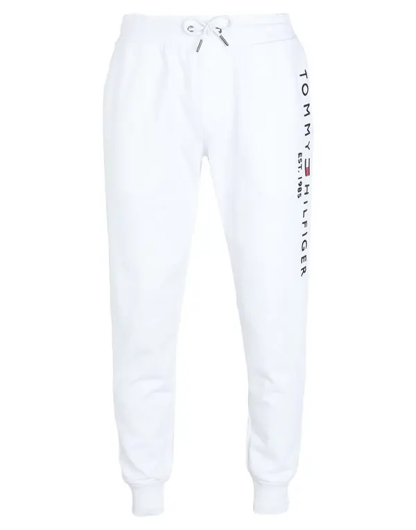 Tommy Hilfiger Tommy Logo Sweatpants Pants Size Cotton - White