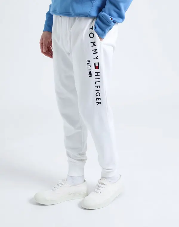 Tommy Hilfiger Tommy Logo Sweatpants Pants Size Cotton - White